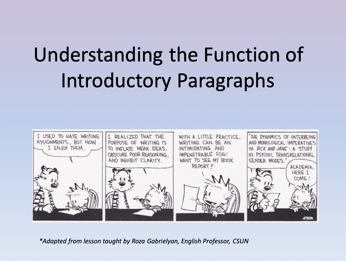 Lesson 4 – Project Space – English Writing Studies